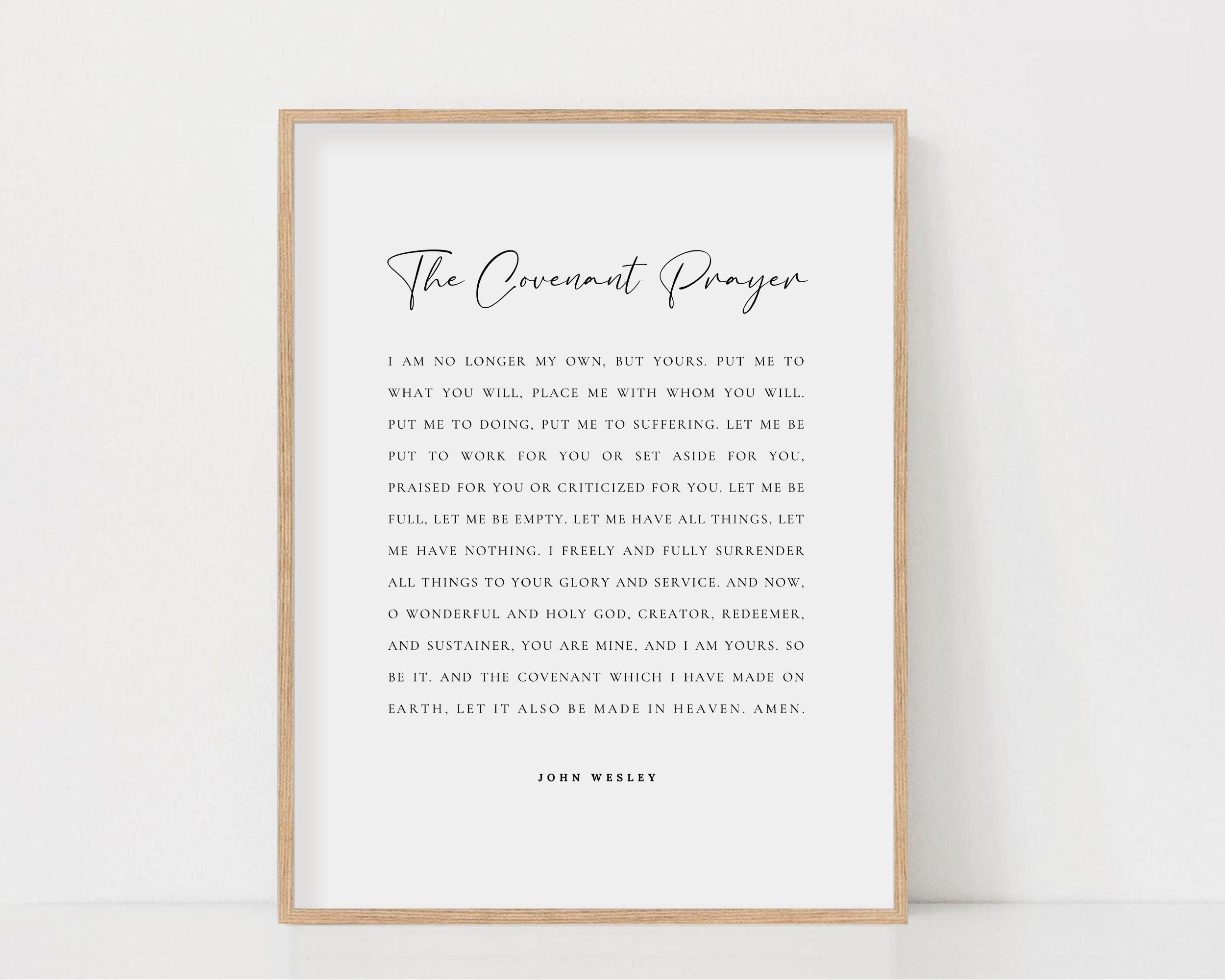 The Covenant Prayer Print John Wesley Bible Verse Wall Art - Etsy