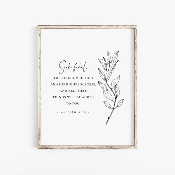 Matthew 6 33 - Etsy
