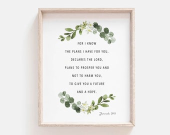 Jeremiah 29 11 Print | Etsy