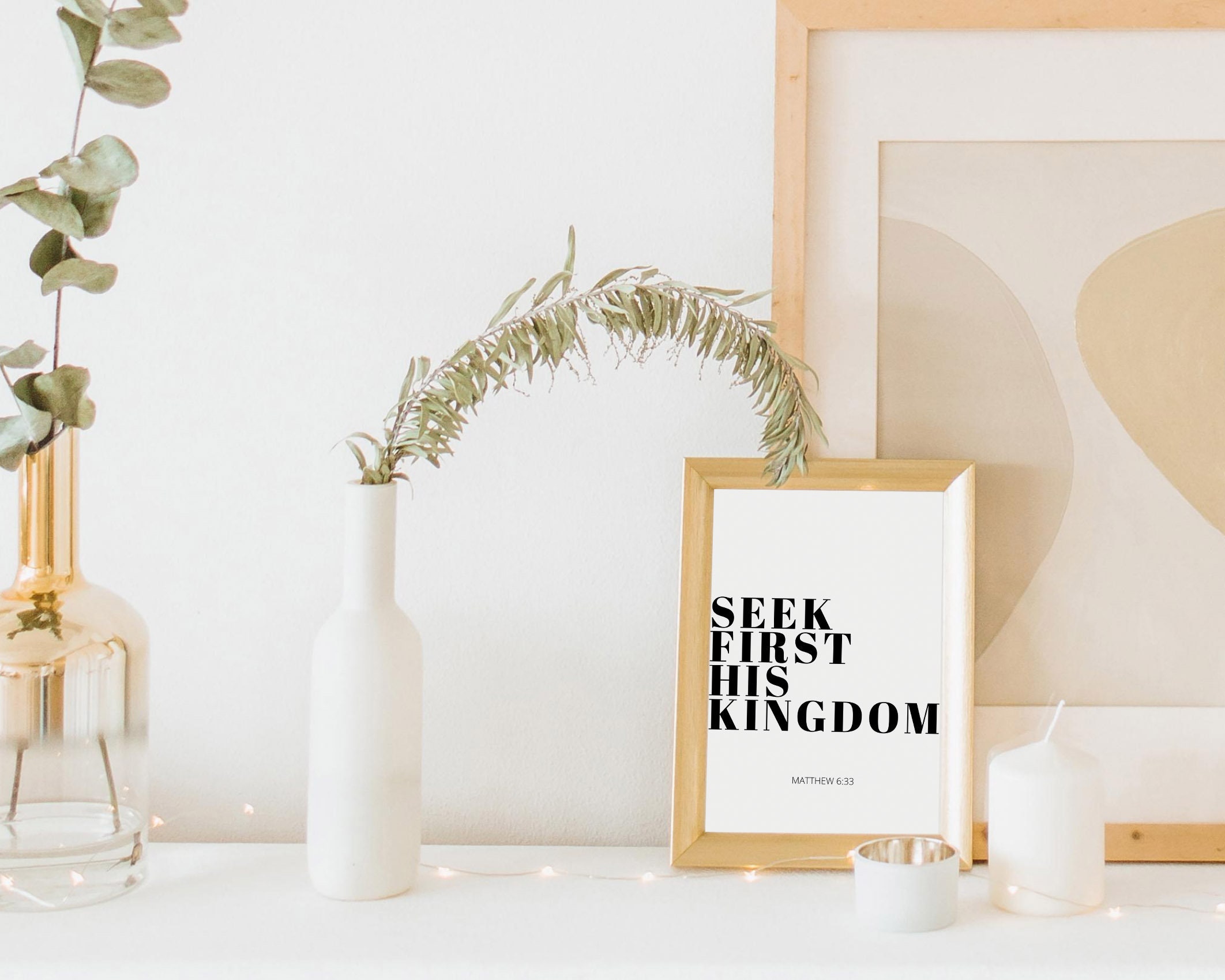 Seek First His Kingdom Matthew 6:33 Christian Wall Art - Etsy Singapore