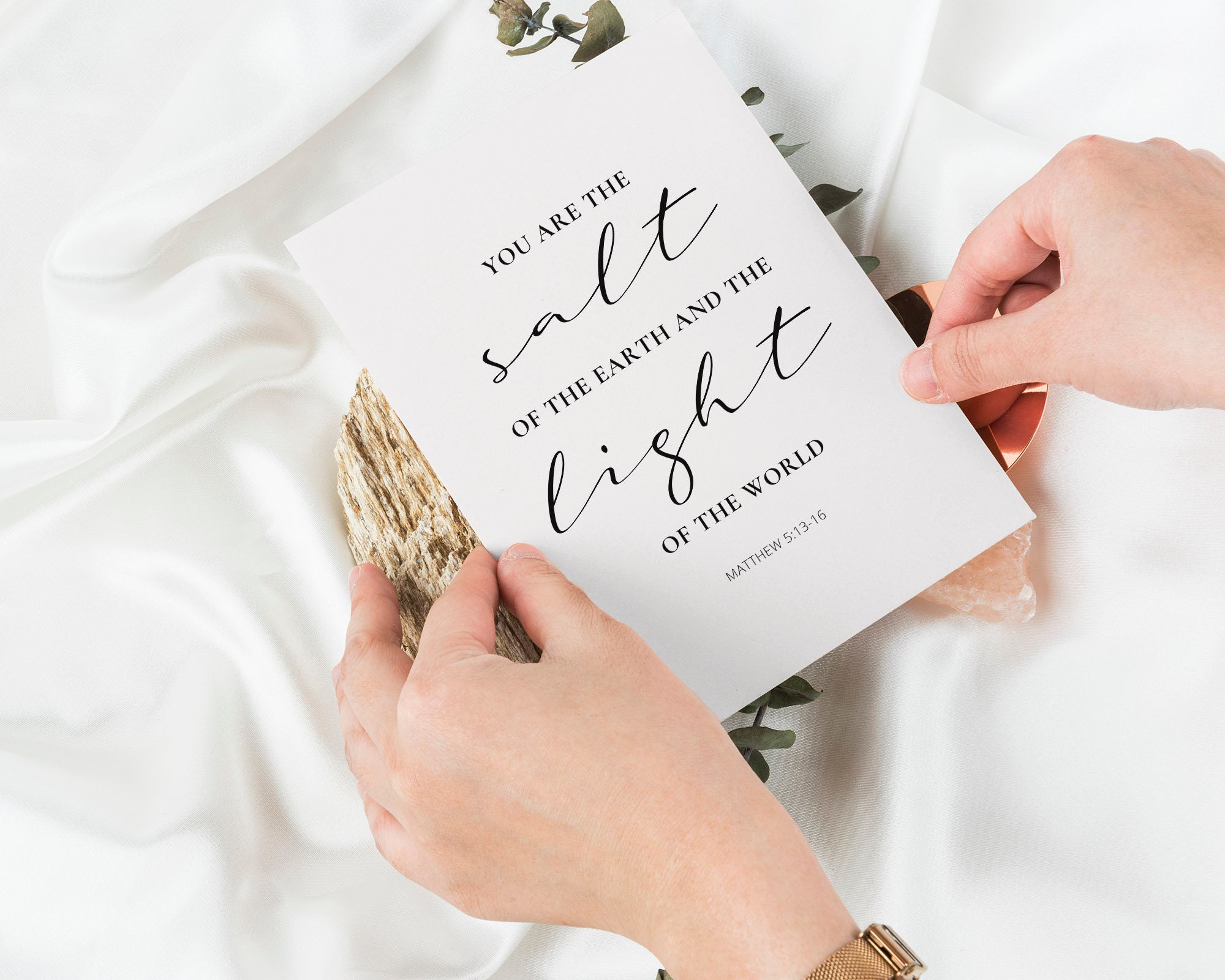 Salt and Light Wall Art Matthew 5:13-16 Minimal Christian | Etsy