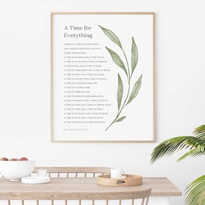 Ecclesiastes 3:1-8 There is a Time for Everything Bible Verse Scripture ...