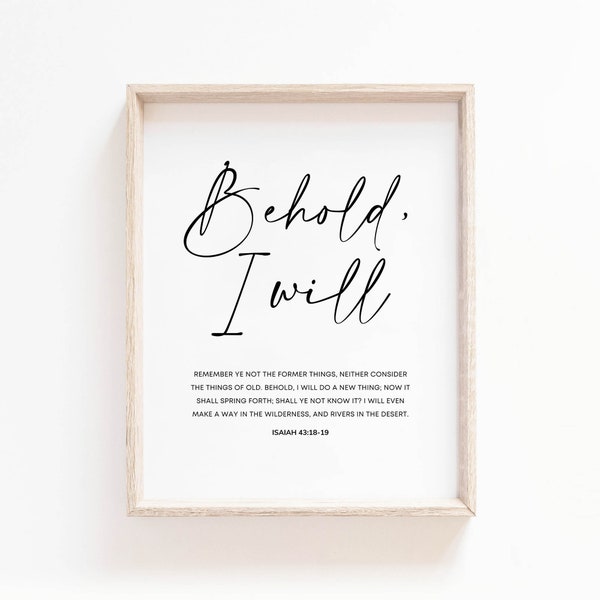 Isaiah 43:19 a New Thing Bible Verse Print Download, Scripture - Etsy