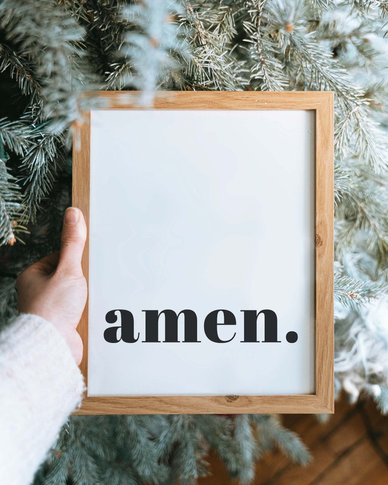 Amen Minimalist Christian Print: Bible Verse Wall Art (digital Download ...