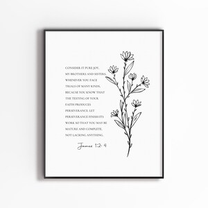 James 1:2-4, Consider It Pure Joy, My Brothers and Sisters, Minimal ...