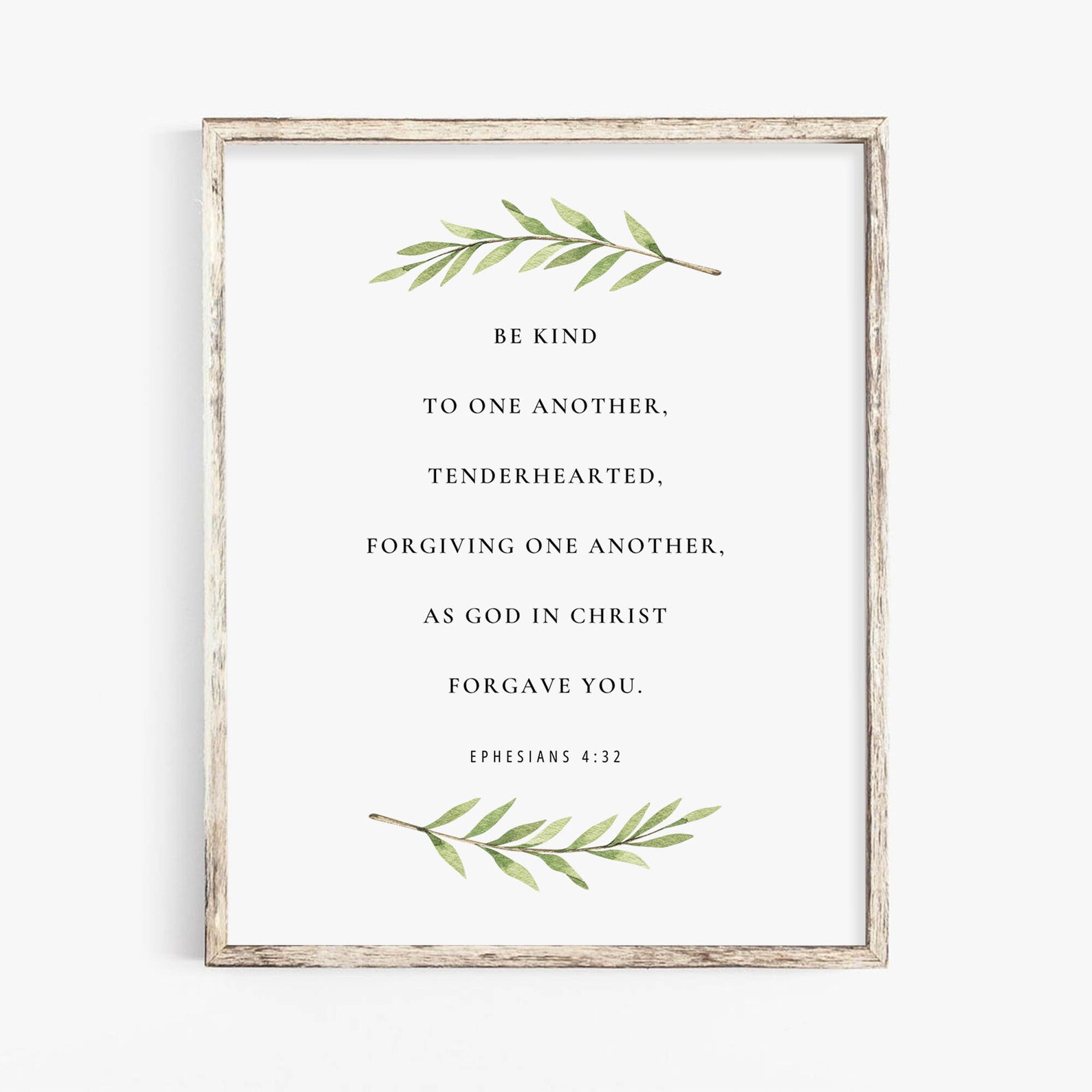 Ephesians 4:32 Be Kind to One Another Botanical Scripture | Etsy