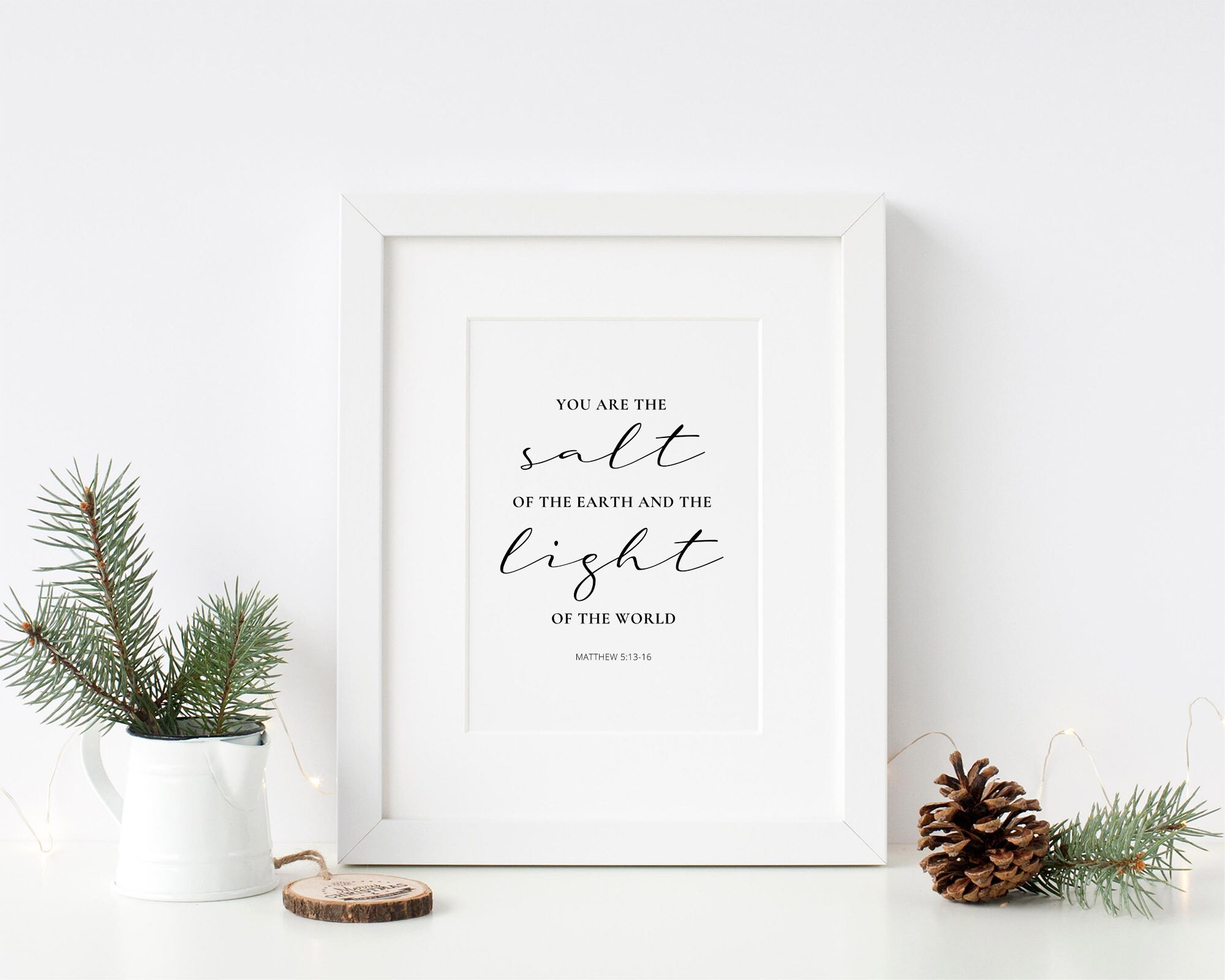 Salt and Light Wall Art Matthew 5:13-16 Minimal Christian - Etsy