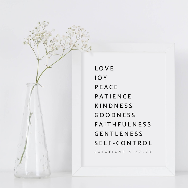 Fruit of the Spirit Printable, Galatians 5 22 23 Scripture Wall Art ...