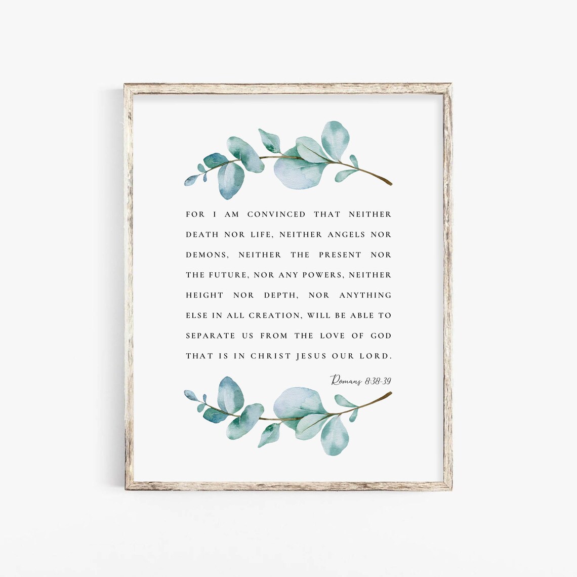 Romans 8:38-39 Bible Verse Wall Art Botanical Scripture Sign - Etsy