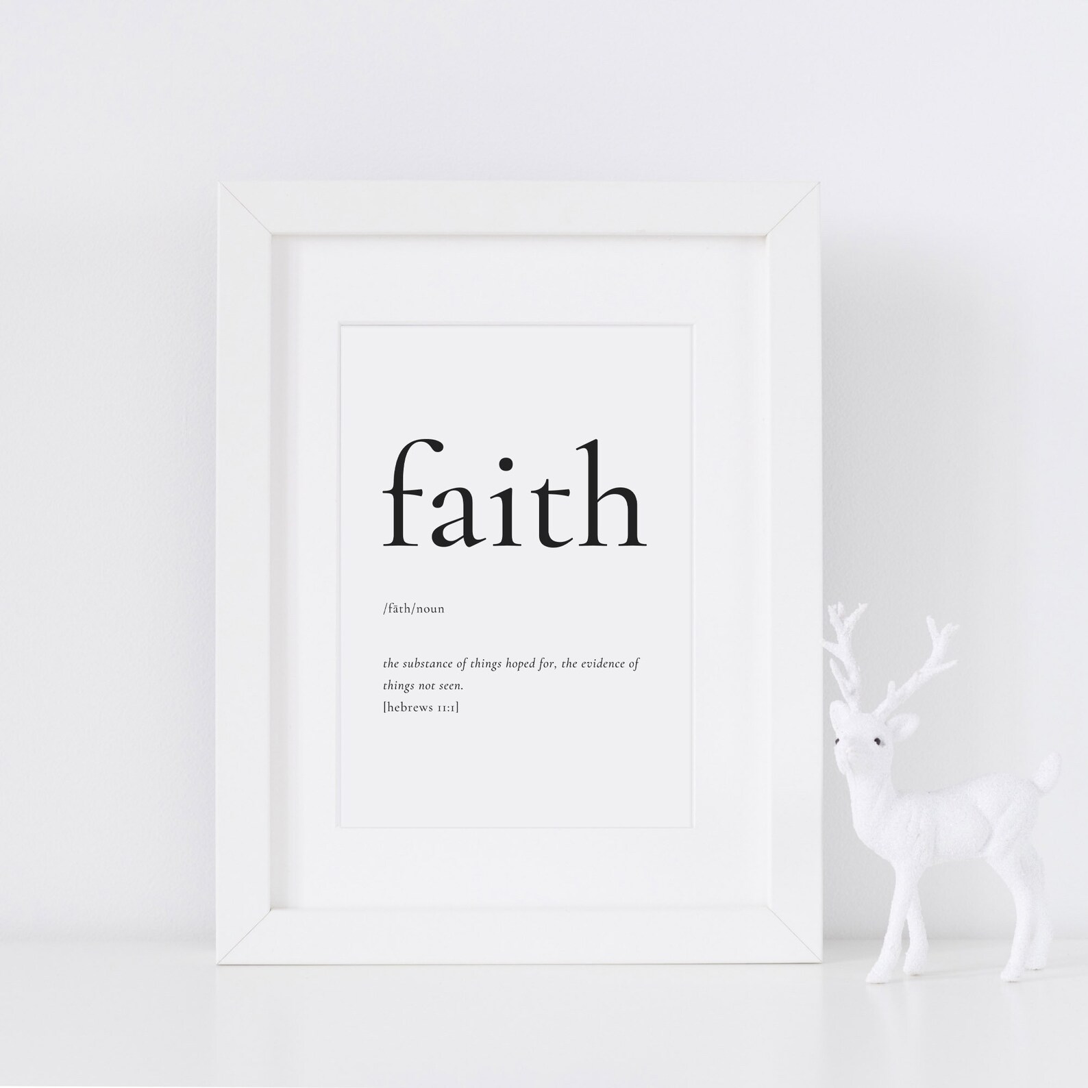 Faith Definition Wall Art Print Hebrews 11:1 Minimal | Etsy