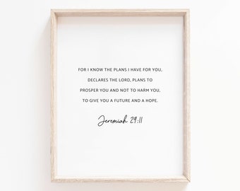 Jeremiah 29 11 Print | Etsy