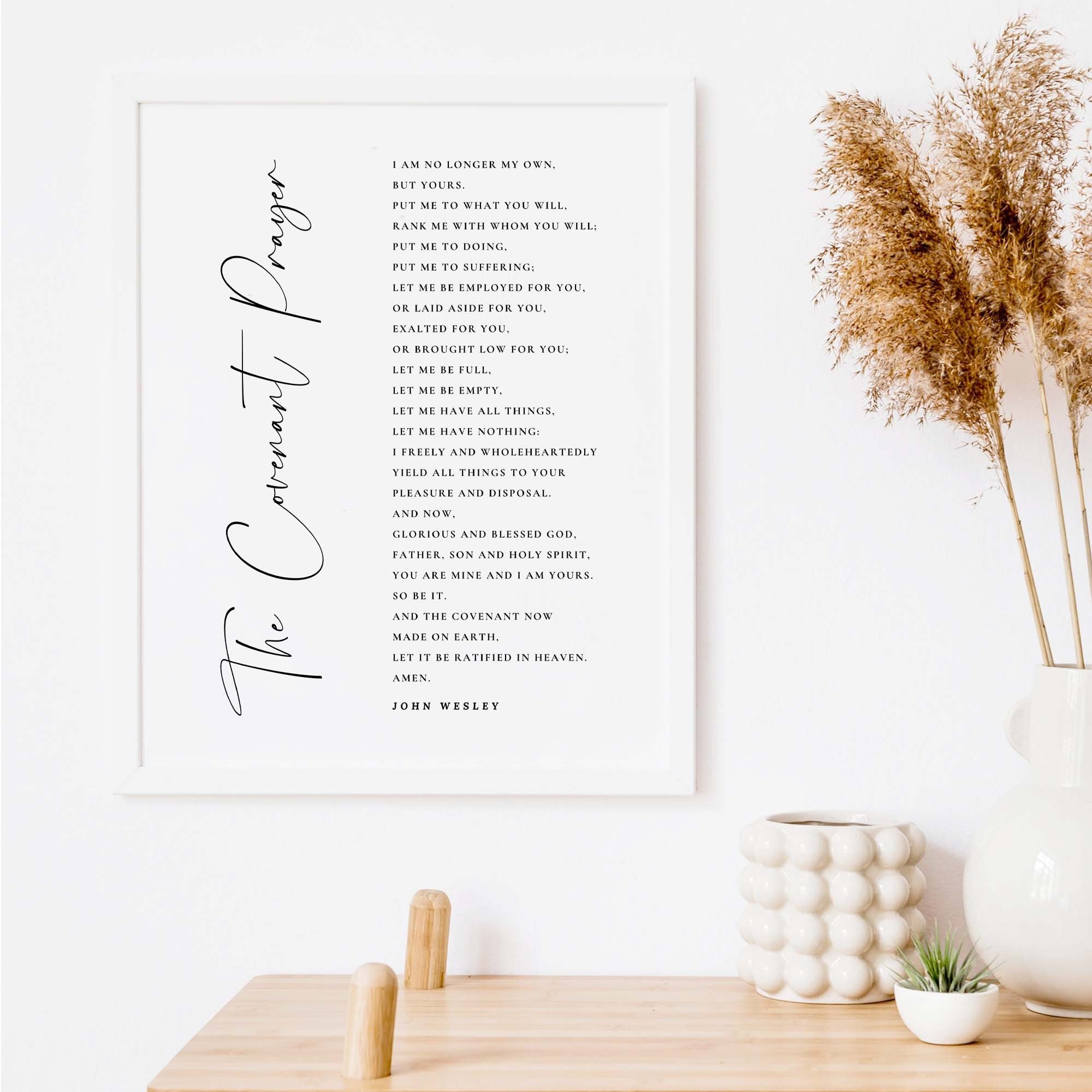 The Covenant Prayer Print John Wesley Bible Verse Wall Art - Etsy