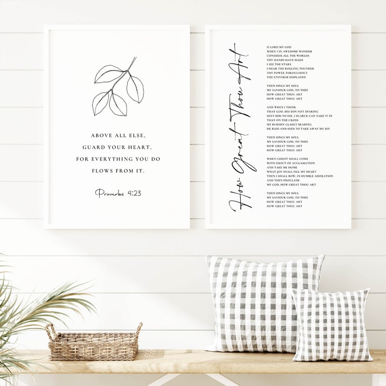 Proverbs 4:23 Wall Art Bible Verse Wall Art Print Botanical - Etsy