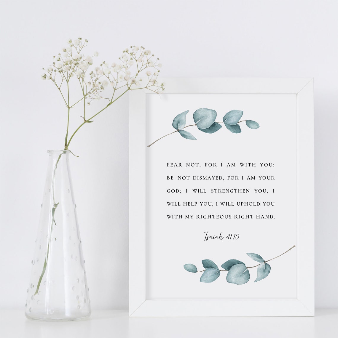 Isaiah 41:10 Bible Verse Wall Art Botanical Scripture Print - Etsy