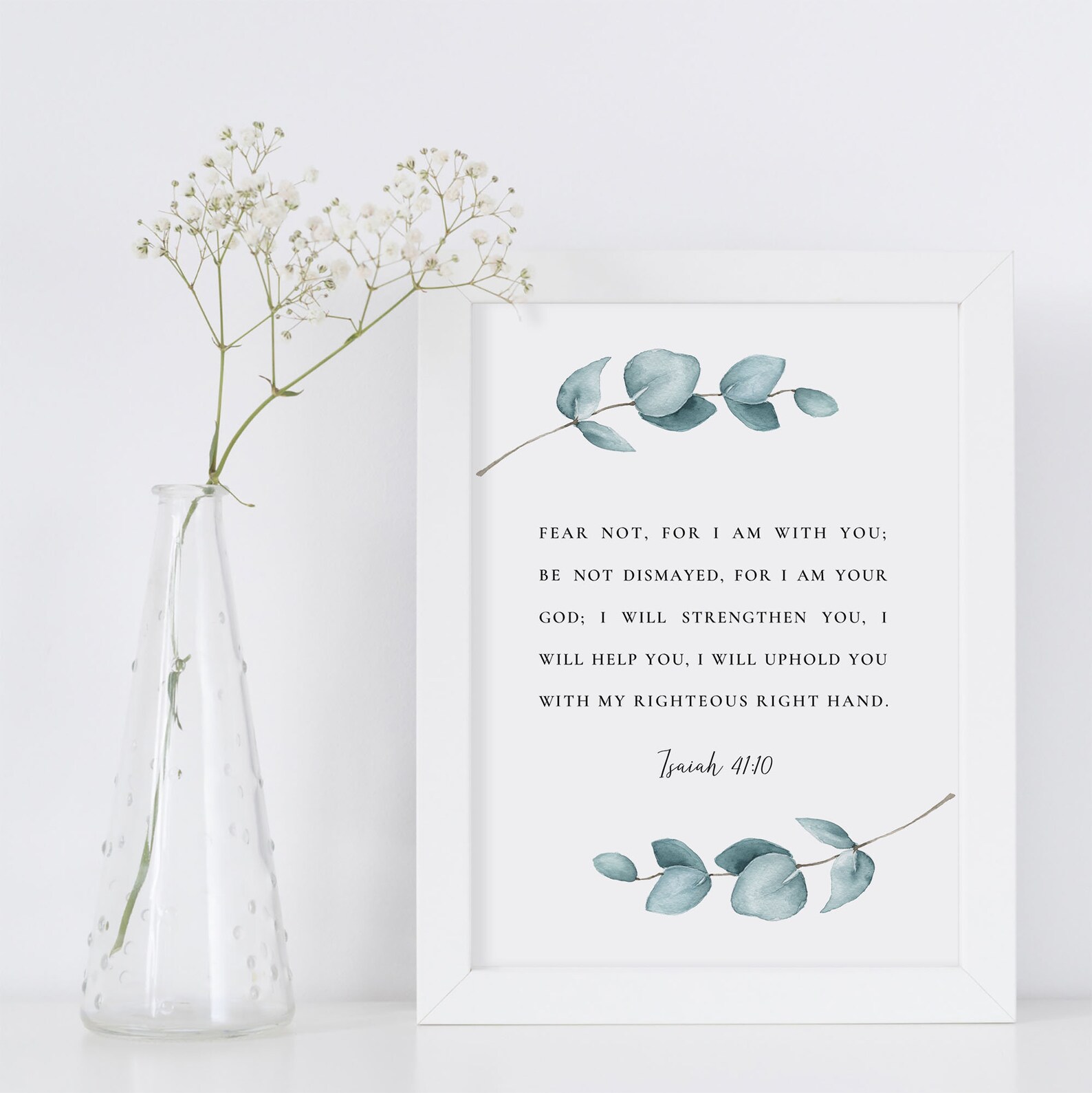 Isaiah 41:10 Bible Verse Wall Art Botanical Scripture Print - Etsy