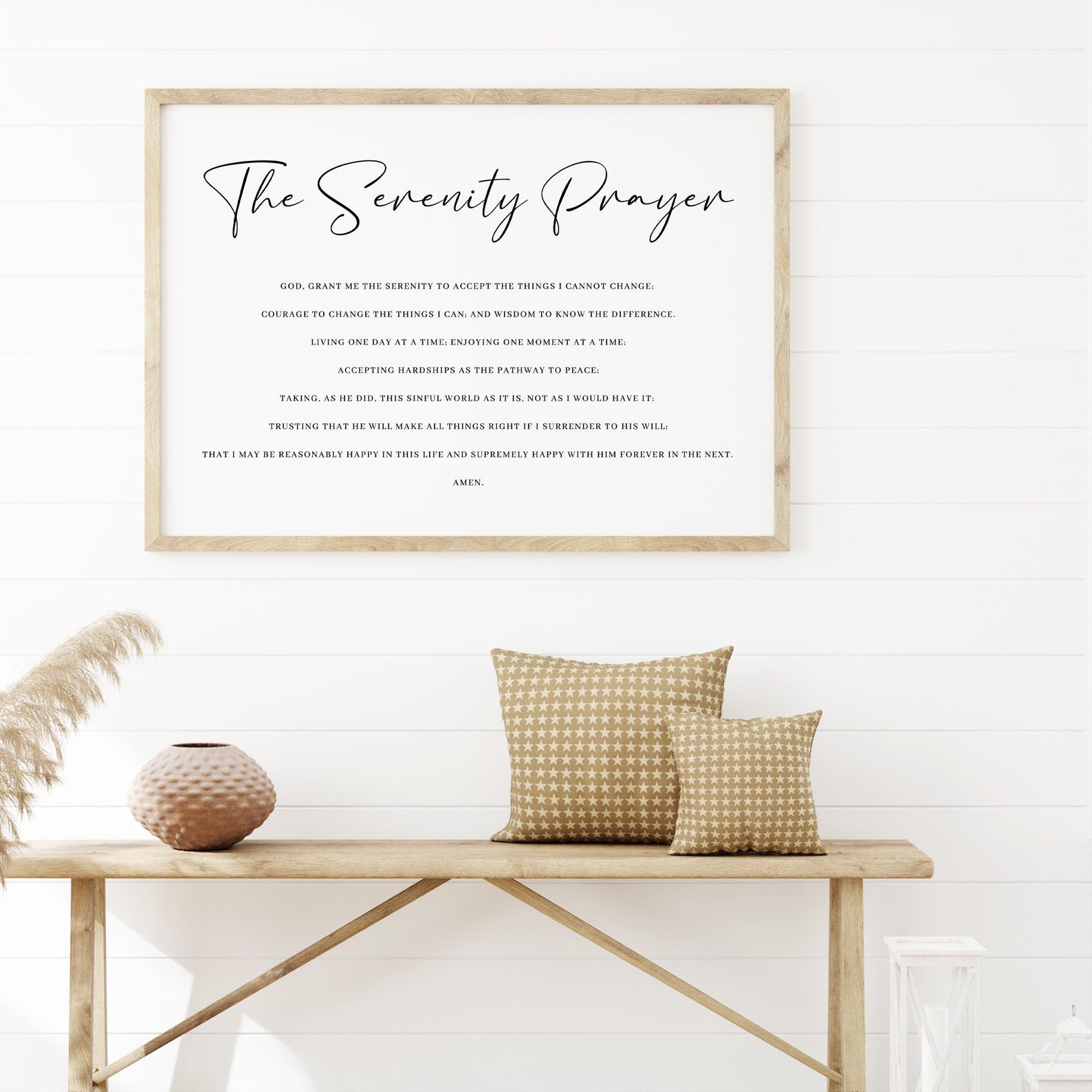 The Serenity Prayer Bible Verse Print Christian Prayer Wall | Etsy