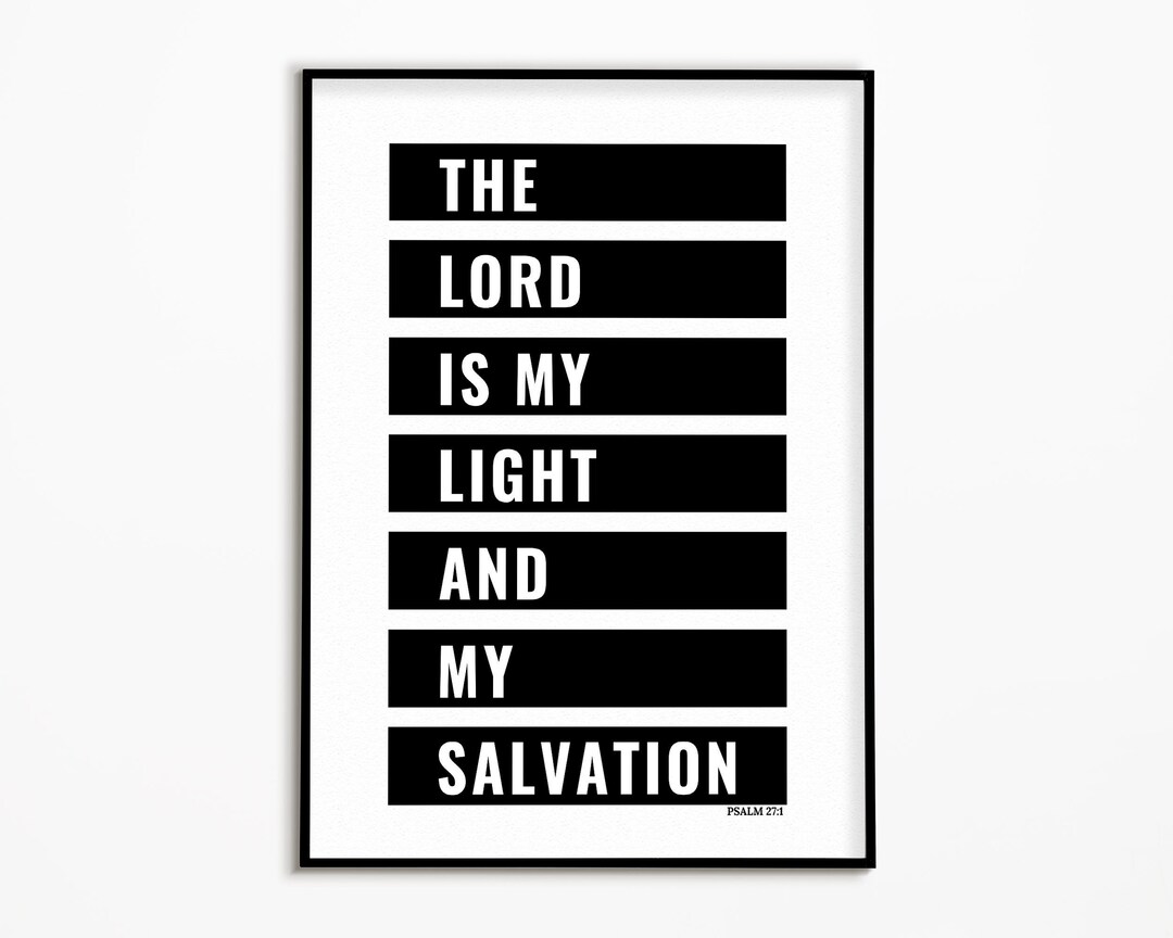 Psalm 27:1 the LORD is My Light and My Salvation, Minimalistic ...