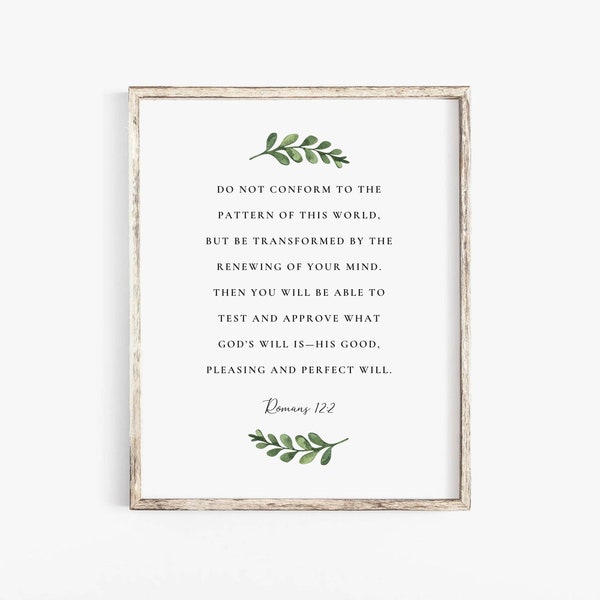 Romans 12 2 Wall Art - Etsy