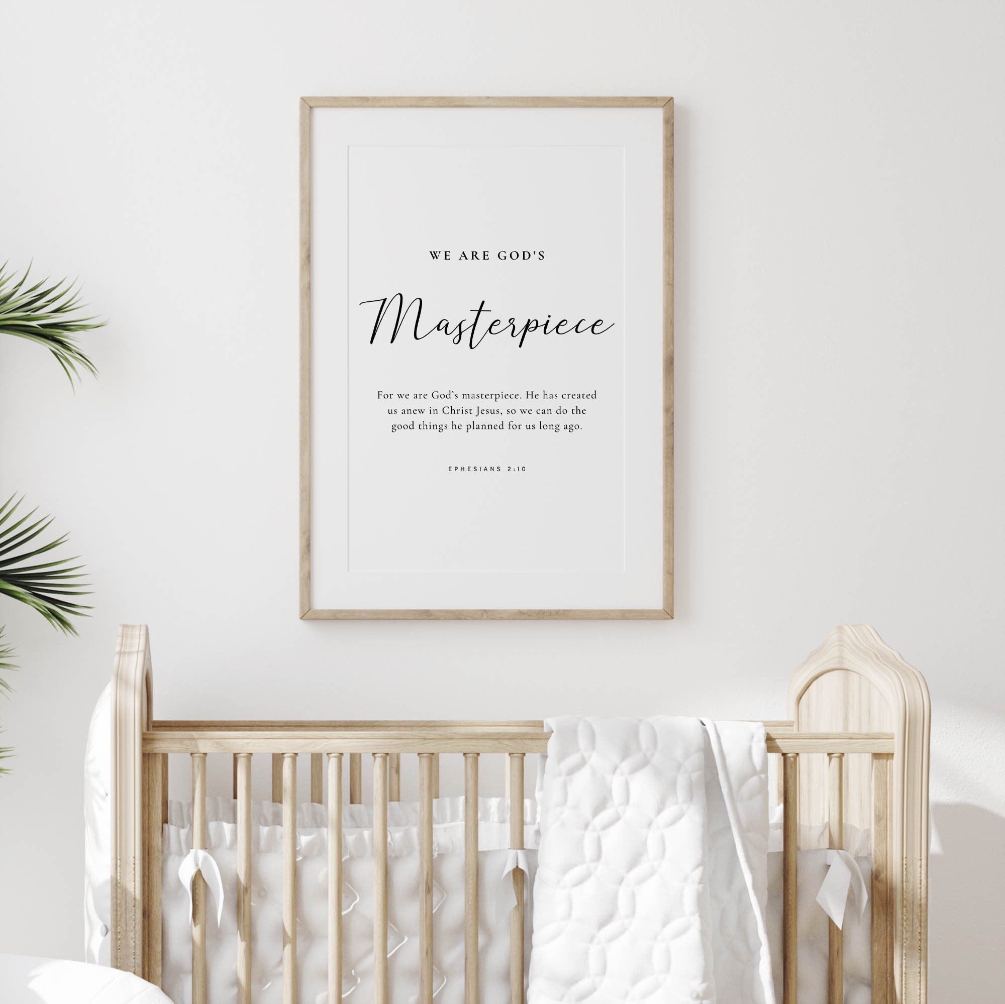 Ephesians 2:10 We Are God's Masterpiece Bible Verse Wall | Etsy