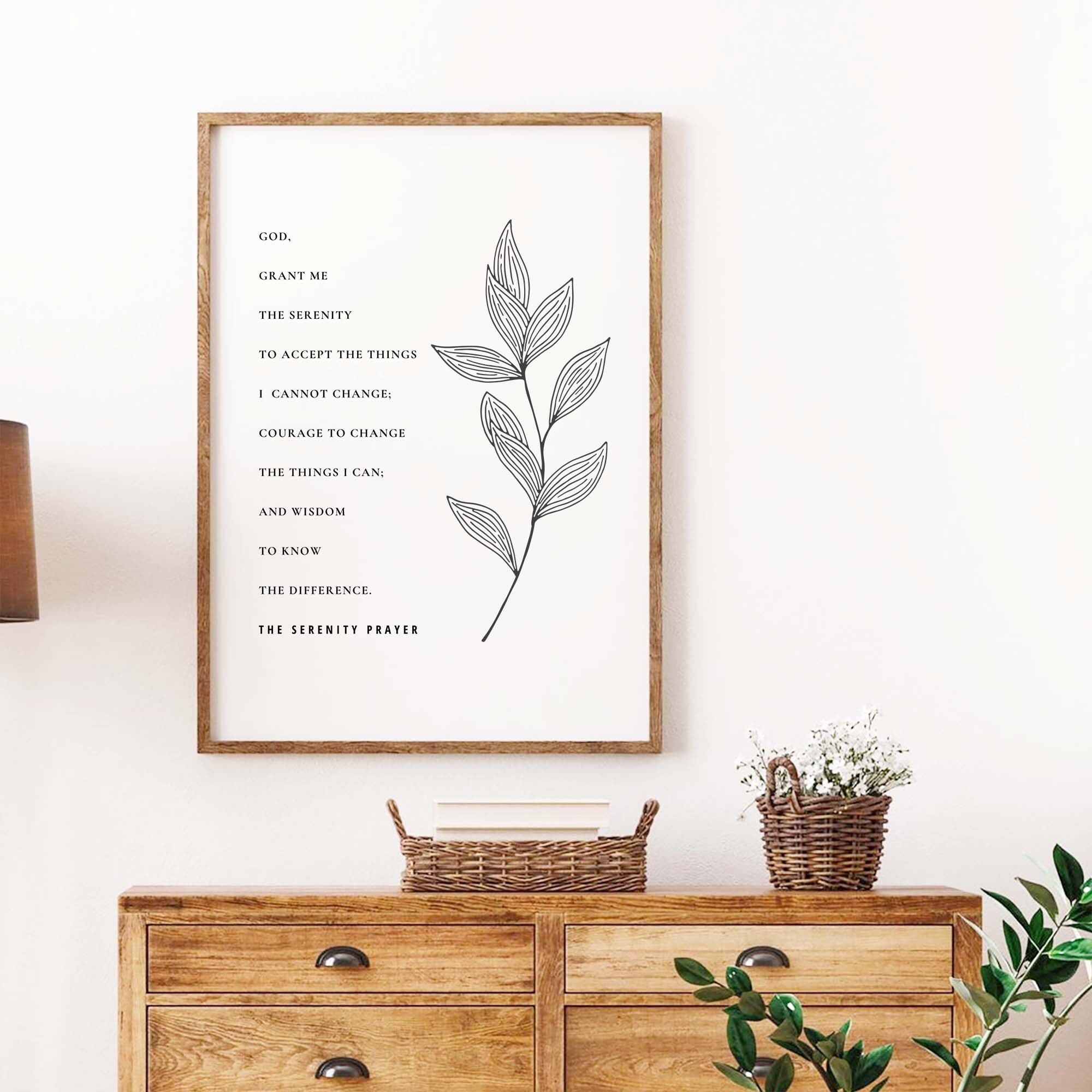 The Serenity Prayer Wall Art Christian Prayer Wall Art | Etsy