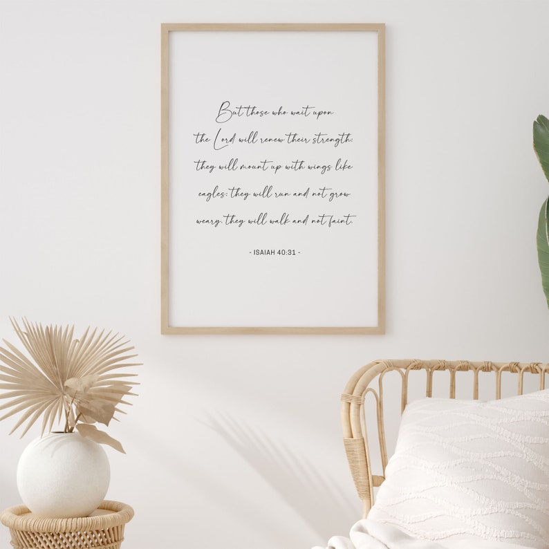 Jesaja 40:31 Bibelvers Druck, Wer auf den HERRN wartet, erneuert seine ...