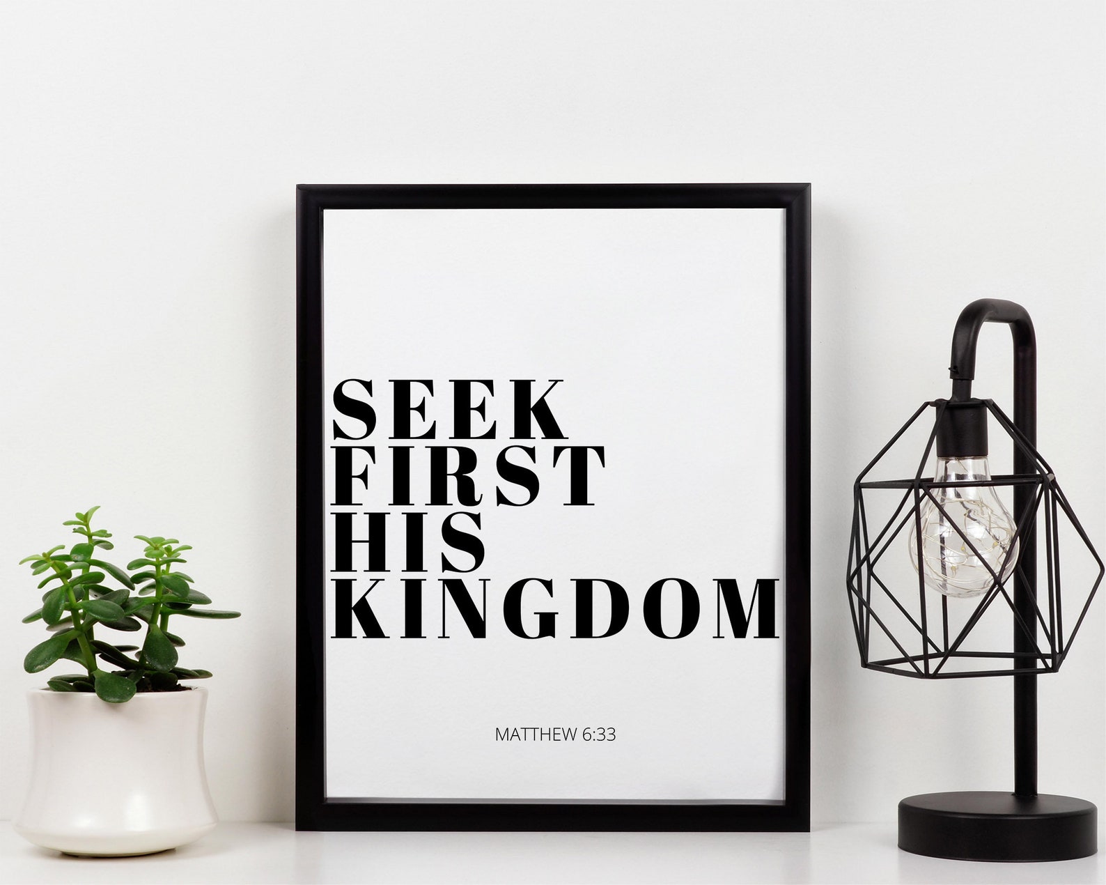 Seek First His Kingdom Matthew 6:33 Christian Wall Art - Etsy Singapore