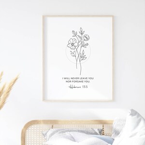 Hebrews 13:5, I Will Never Leave You nor Forsake You, Minimalist ...