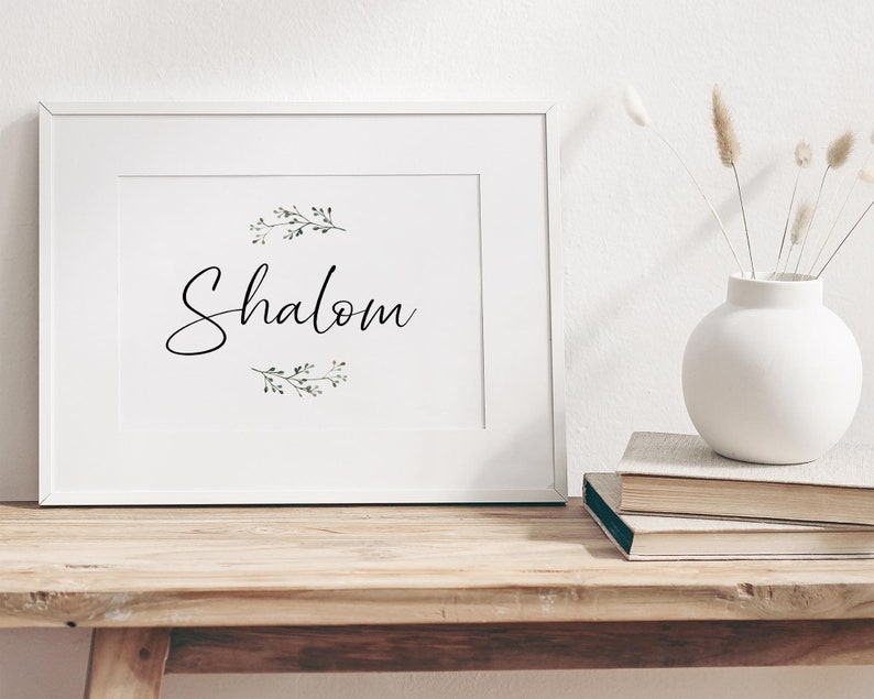 Shalom Botanical Print: Christian Home Decor (digital Download) - Etsy