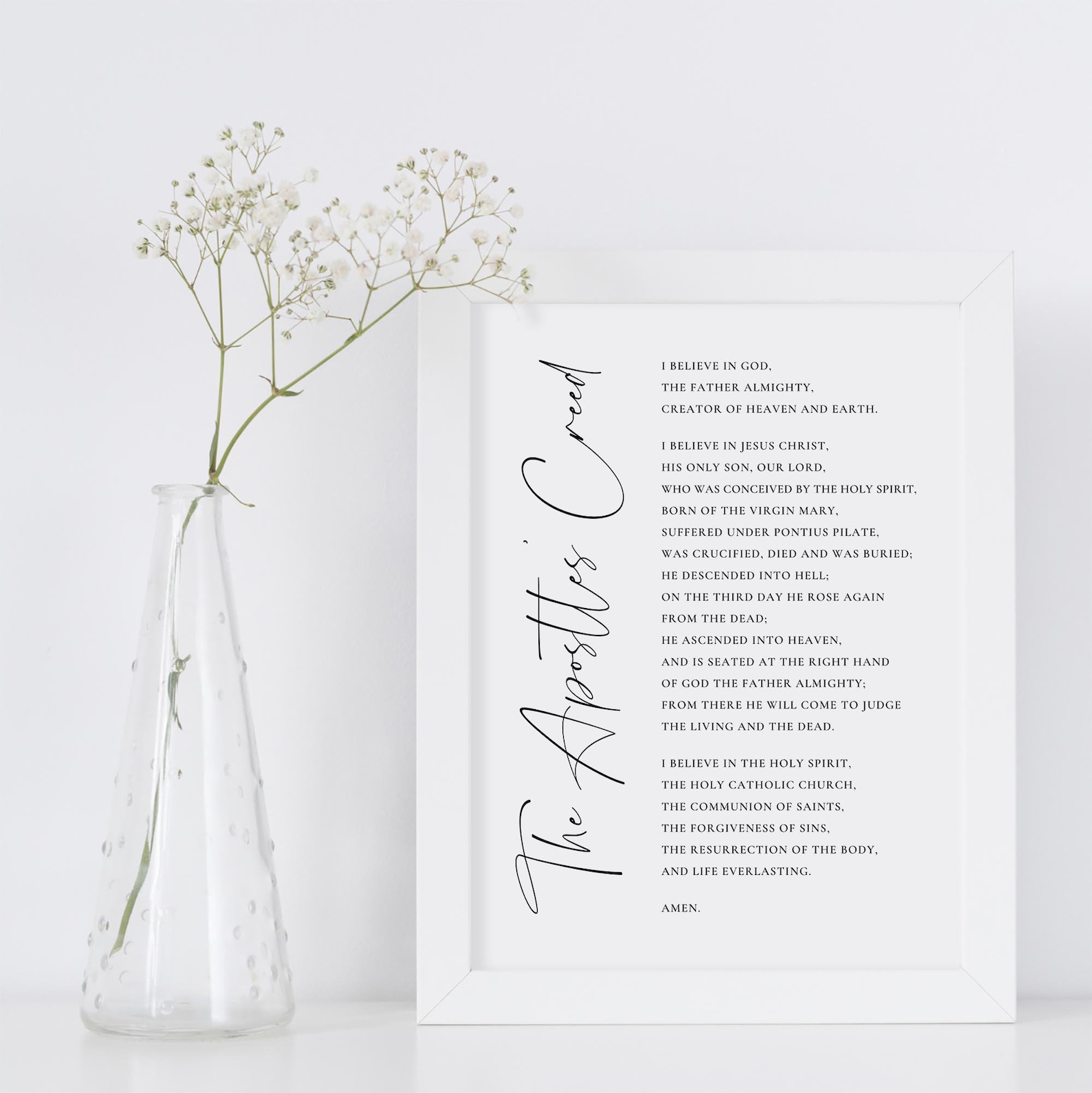 The Apostles Creed Print: Bible Verse Wall Art (digital Download) - Etsy