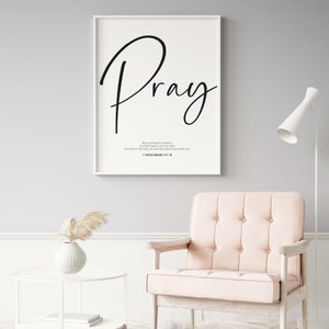 1 Thessalonians 5:17-18, Minimal Bible Verse Print, Modern Scripture ...