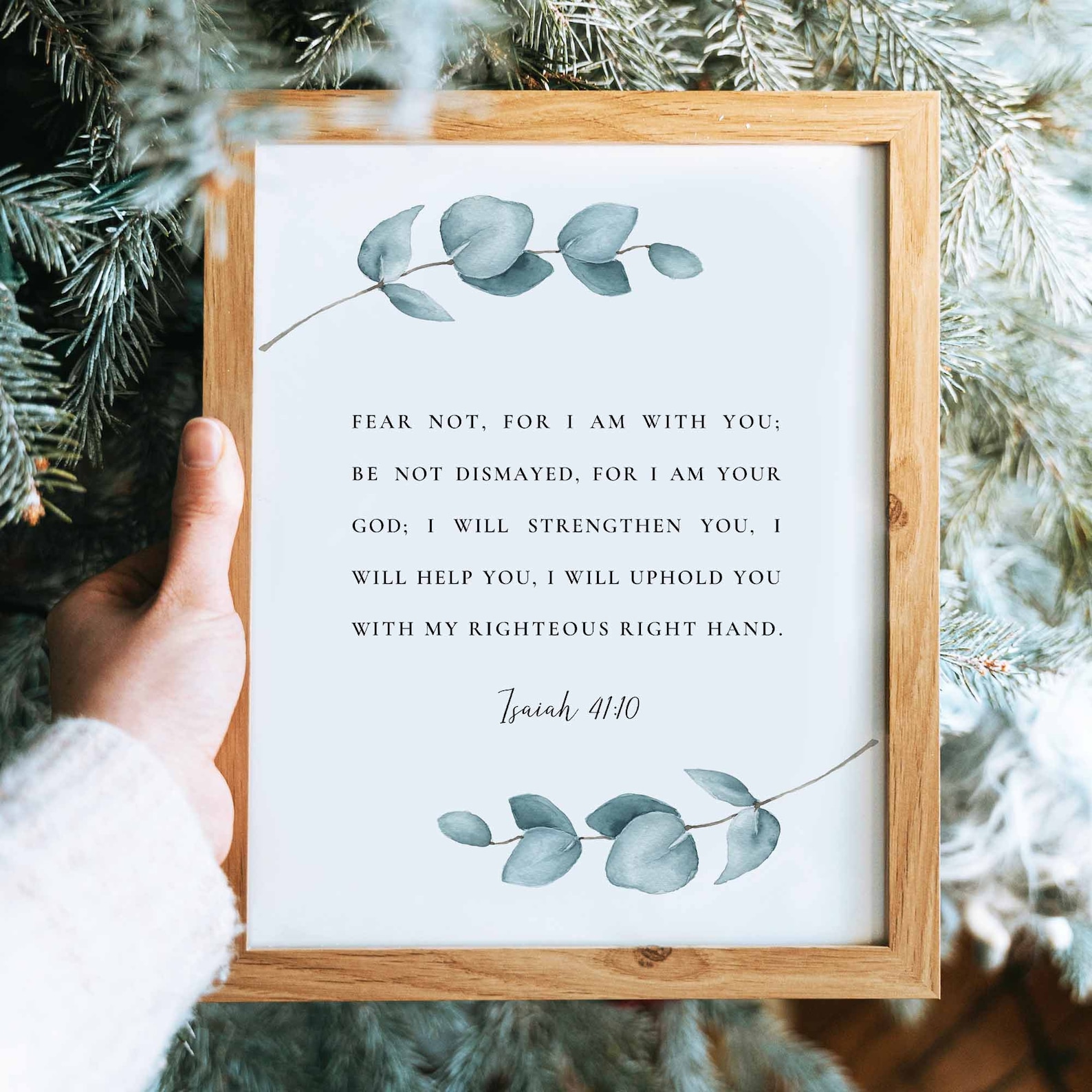 Isaiah 41:10 Bible Verse Wall Art Botanical Scripture Print - Etsy