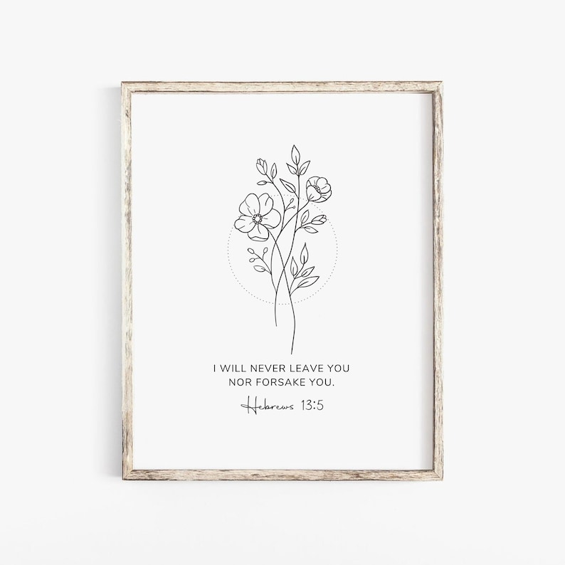 Hebrews 13:5 I Will Never Leave You nor Forsake You | Etsy