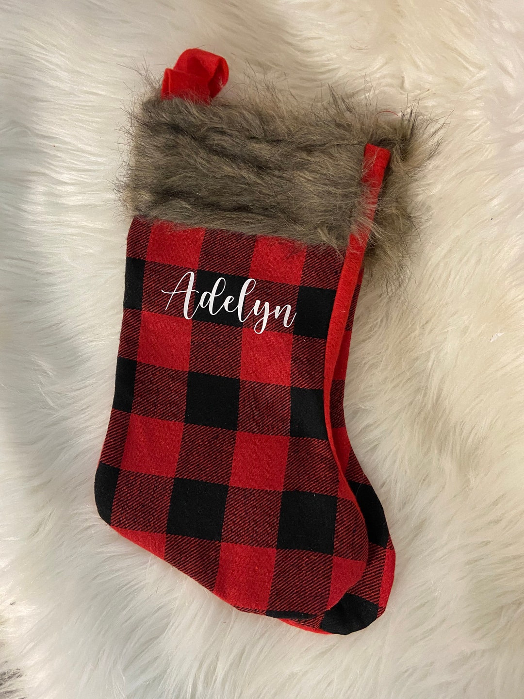 Christmas Stocking Personalized Home Decor Monogram Stocking - Etsy