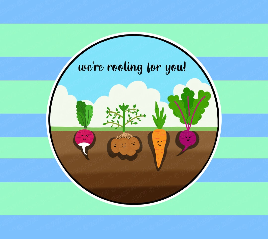 We're Rooting for You Vinyl Sticker, Food Stickers,water Bottle Sticker ...
