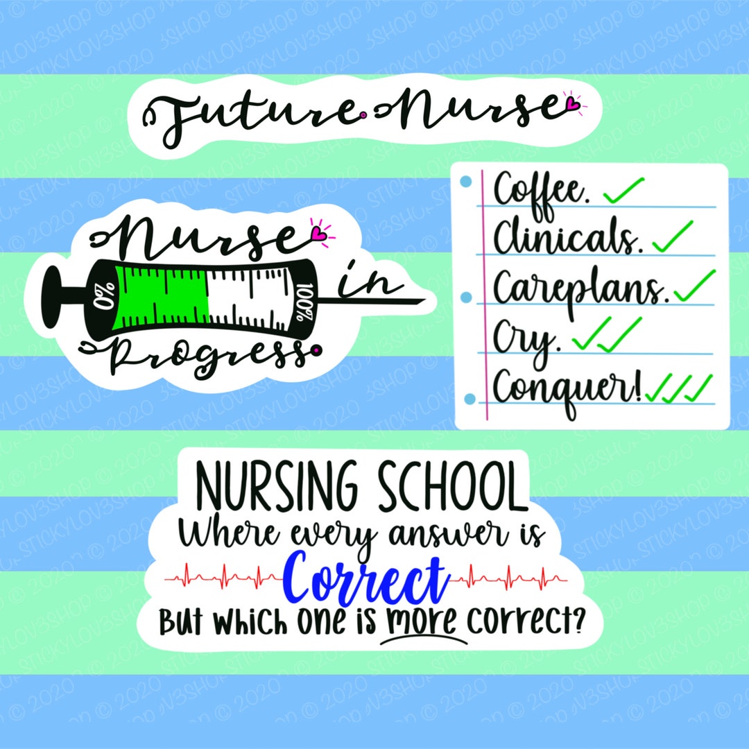 Future Nurse Sticker, Motivational Stickers, Best Friend Gift, Trendy ...