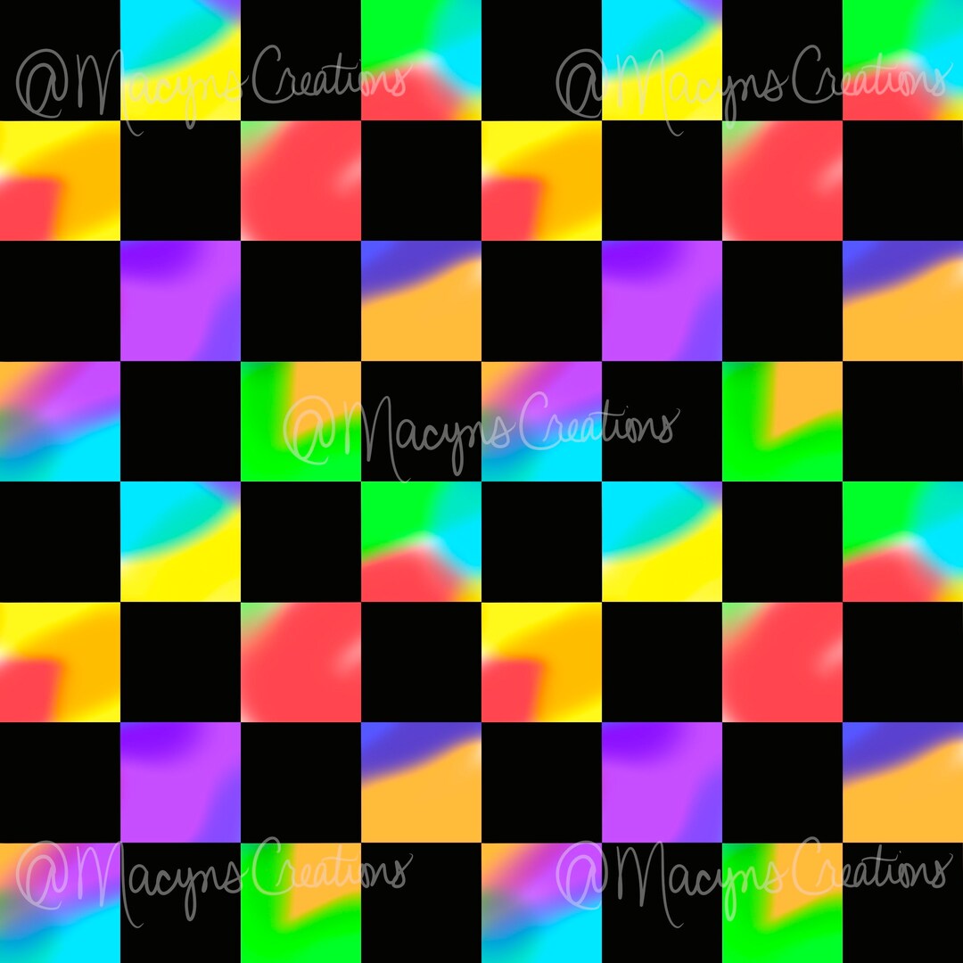 Rainbow Checks - Etsy