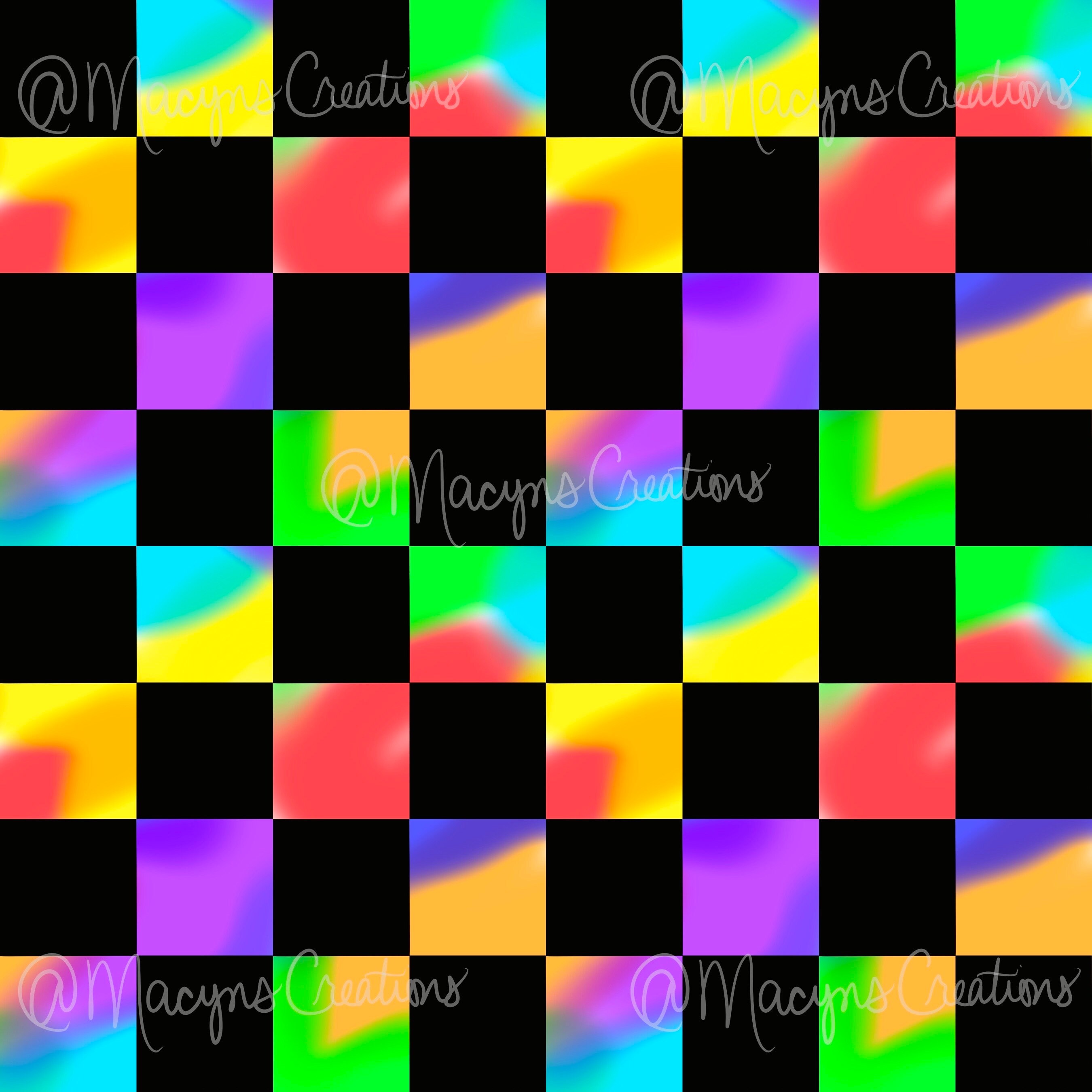 Rainbow Checks - Etsy