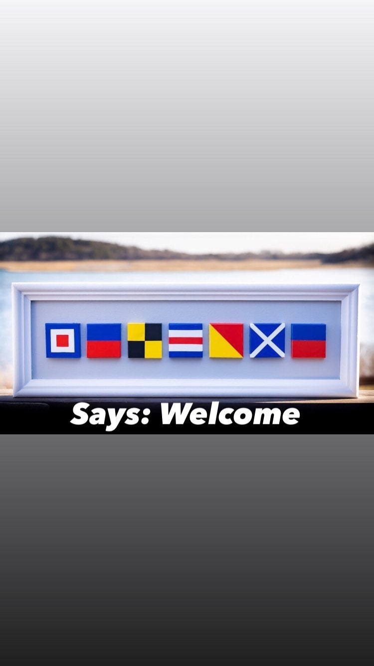 THE ORIGINAL & BEST Nautical Welcome Sign, Welcome Flag Sign for Front ...