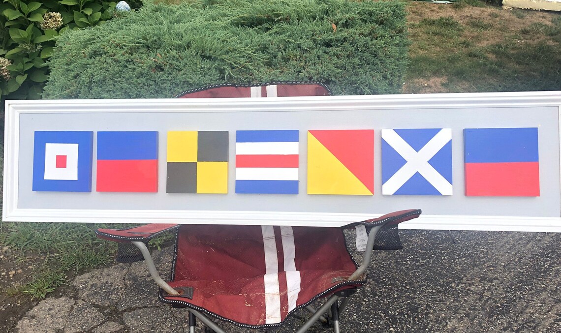 BEST QUALITY Nautical Flag Welcome Sign, Welcome Sign for Front Porch ...