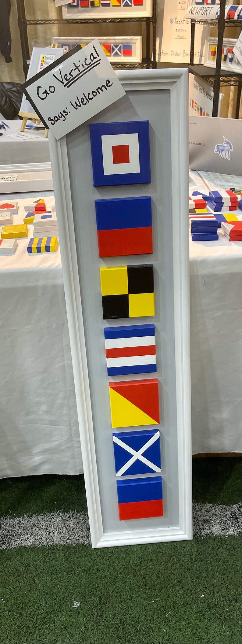 BEST QUALITY Nautical Flag Welcome Sign, Welcome Sign for Front Porch ...