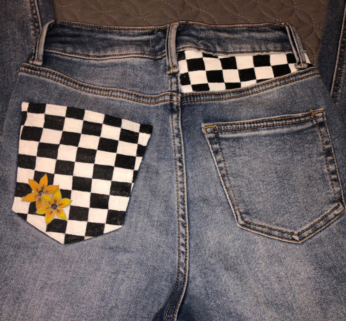 Hand Painted Customized Jeans for Sale - Etsy