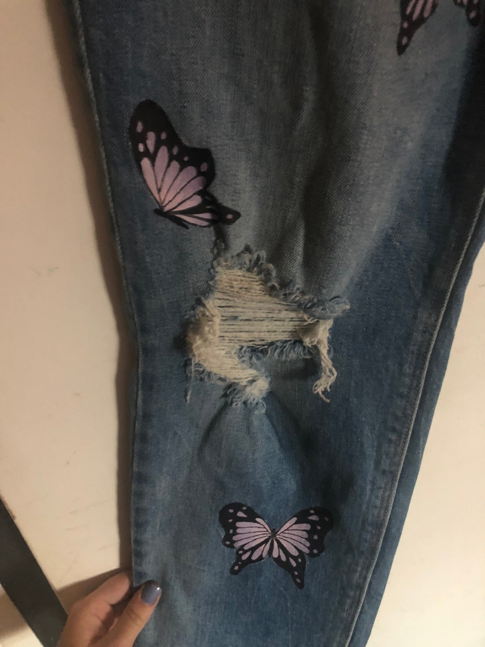 Hand Painted Customized Jeans for Sale - Etsy