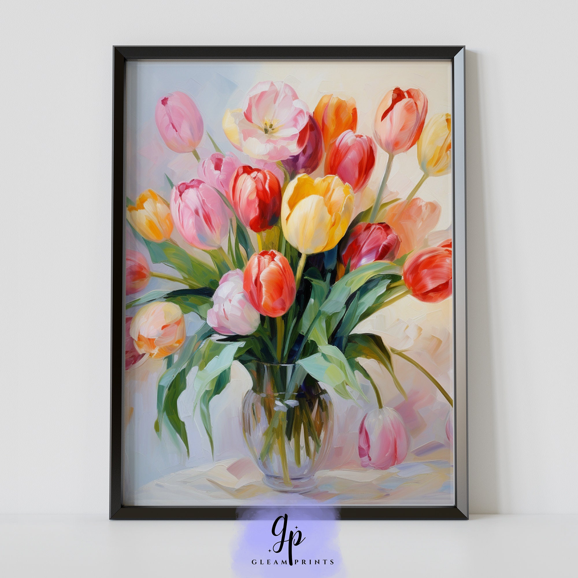 Tulip Printable Art | Bouquet Printable Poster | Tulip Flower Art ...