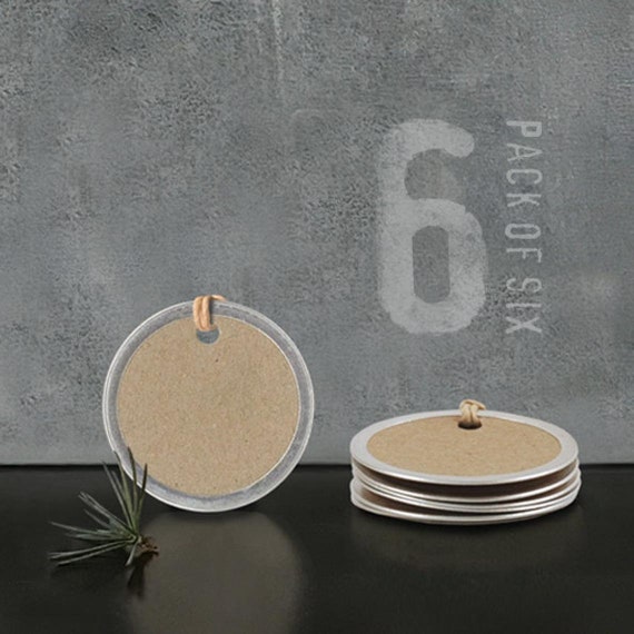 Vintage Style Metal Edge Round Tag Pk 6 | Etsy