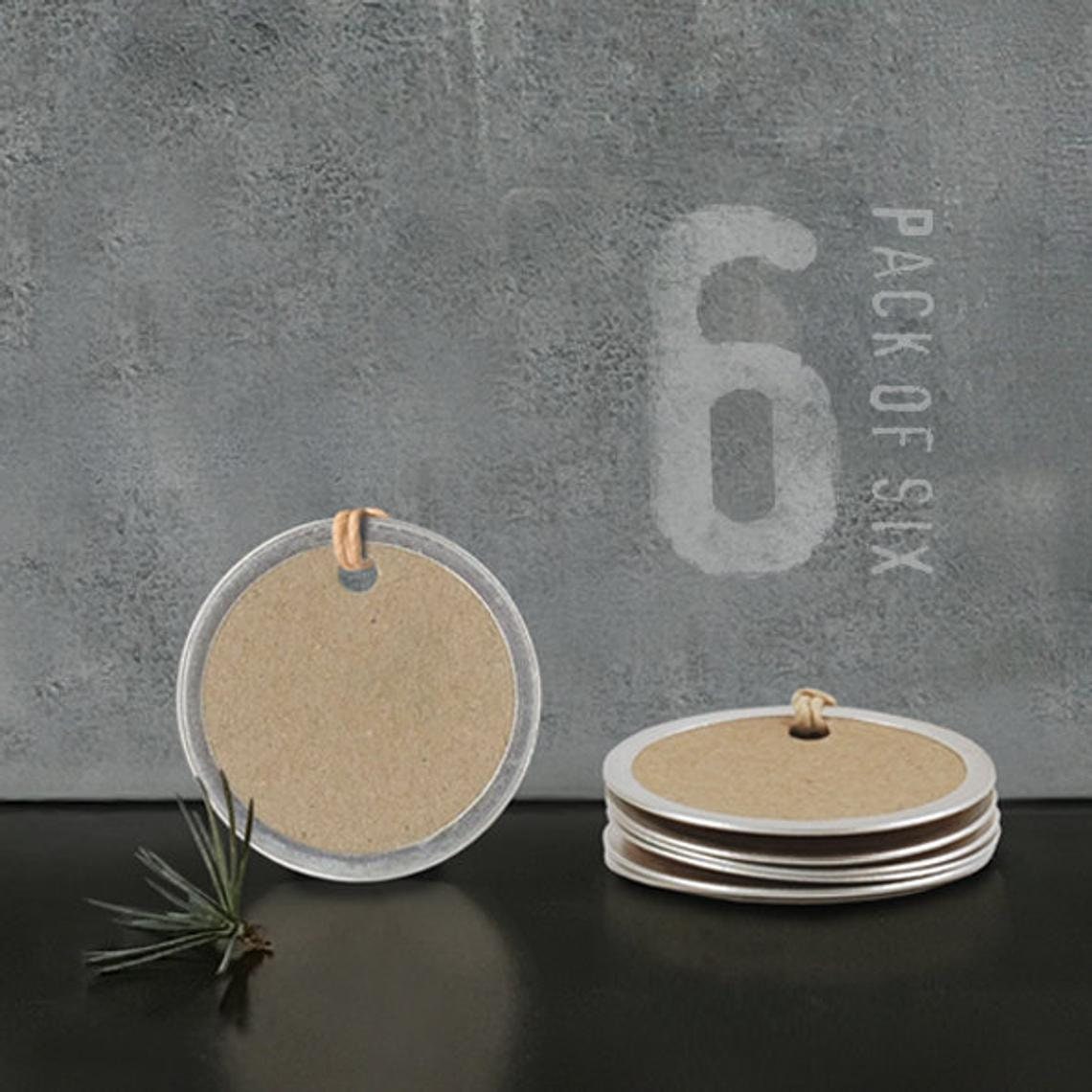 Vintage Style Metal Edge Round Tag Pk 6 - Etsy Australia