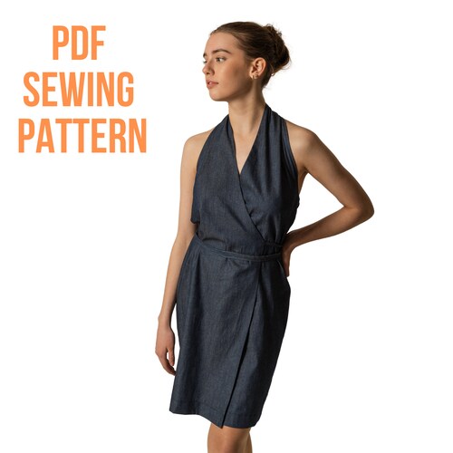 Tina Wrap Dress With Side Slits Sewing Pattern Instant PDF - Etsy