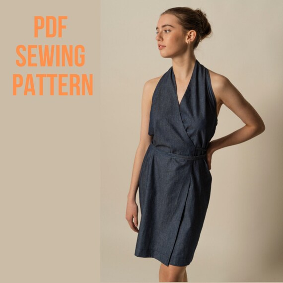 SOPHIA Wrap Dress PDF Sewing Pattern | Etsy