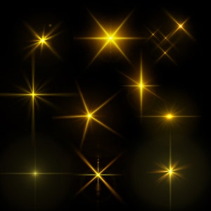 Lens Flare Bundle, Starlight Gold Magic Light Special Effect - Etsy