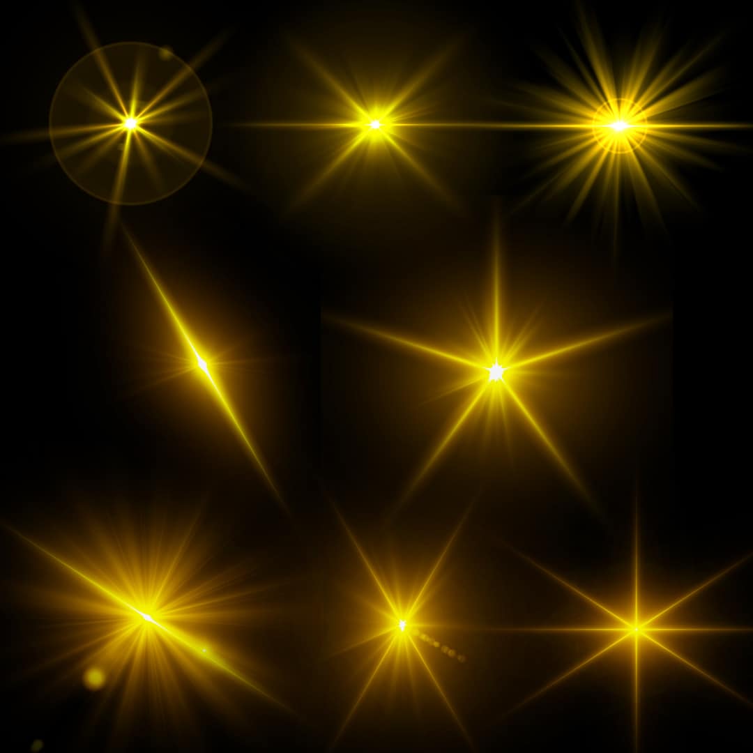Lens Flare Bundle, Starlight Gold Magic Light Special Effect PNG - Etsy