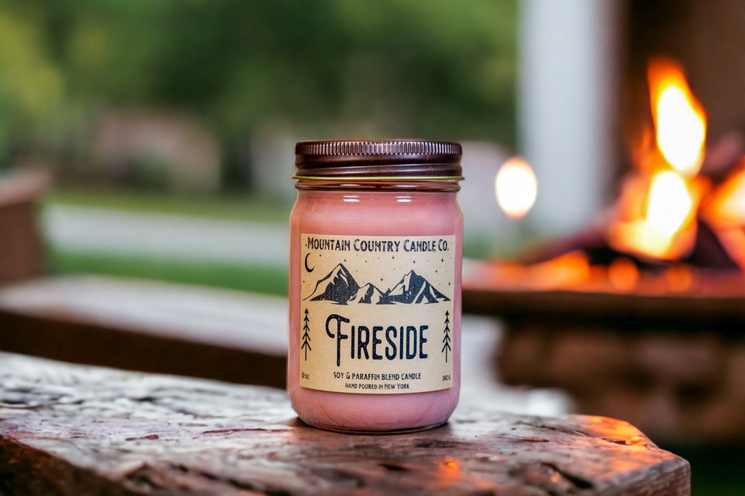 Fireside Scented Candle | 12 Oz. | Hand Poured | Nature Themed - Etsy